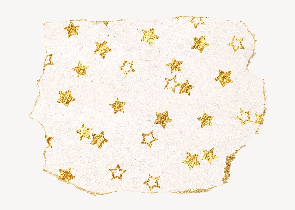 Gold star pattern, ripped paper | Free Photo - rawpixel