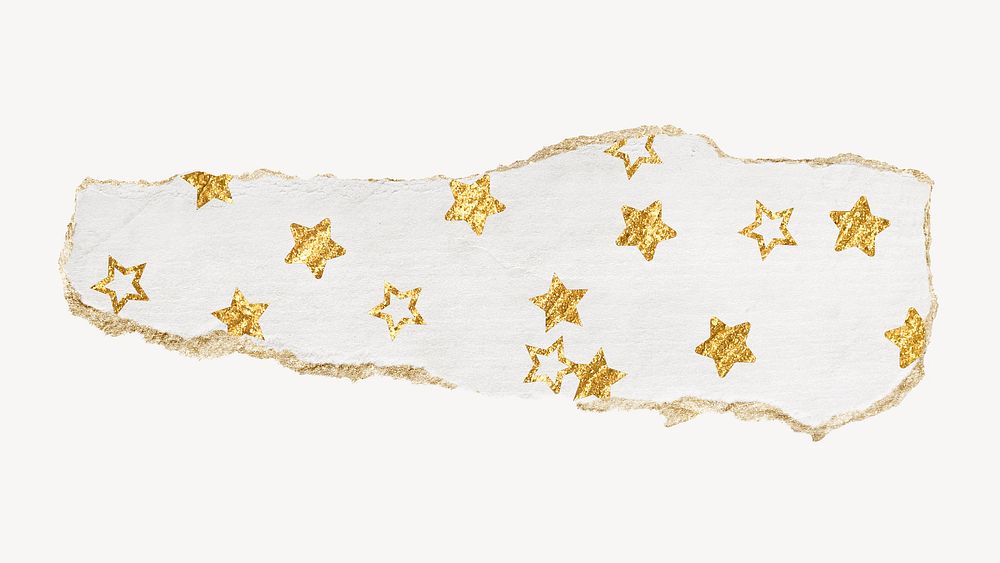 Gold star pattern, ripped paper | Free Photo - rawpixel