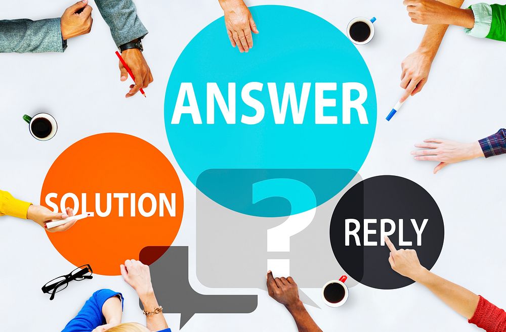 Answers Solution Reply Response Problems | Free Photo - rawpixel