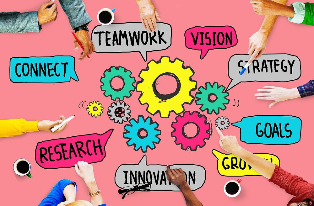 Teamwork Connect Strategy Vision Together | Free Photo - rawpixel