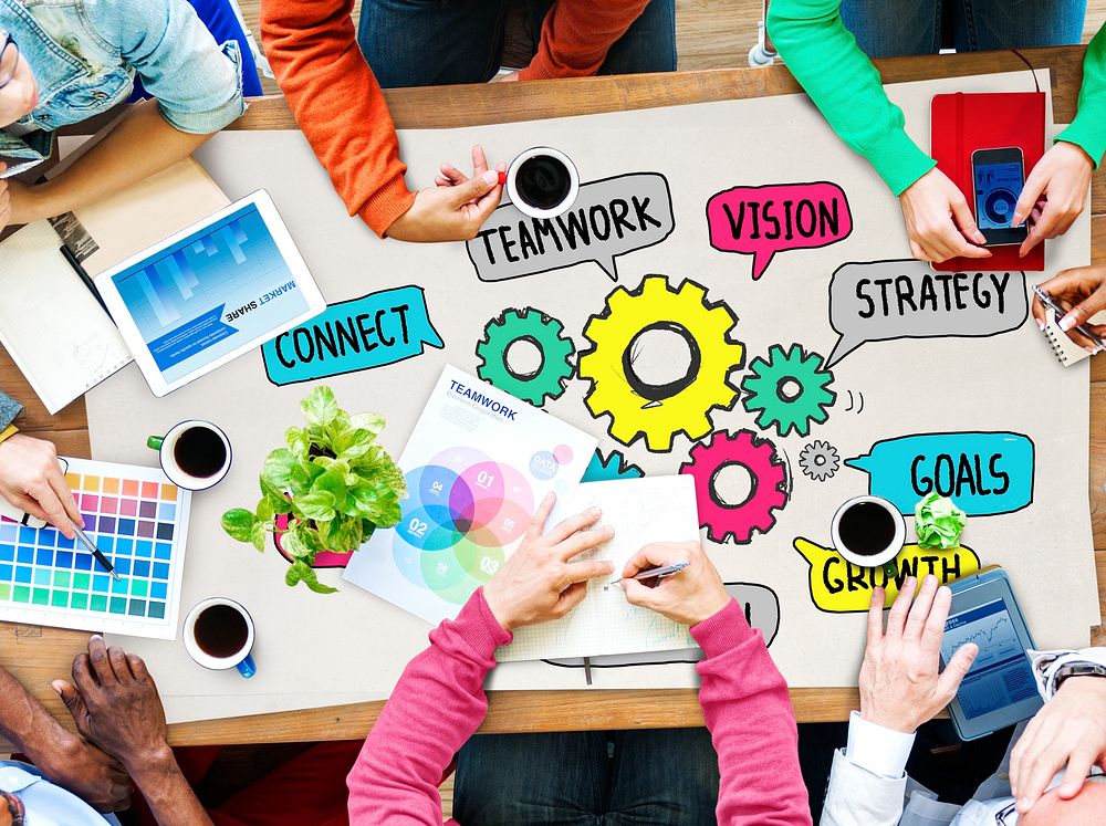 Teamwork Connect Strategy Vision Together | Free Photo - rawpixel