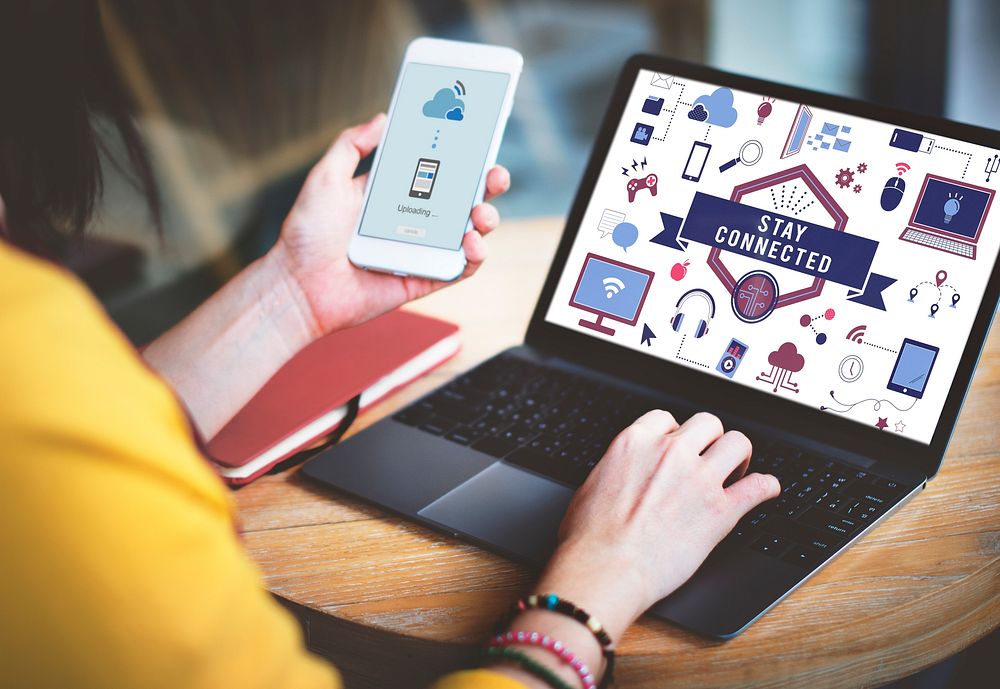 Stay Connected Technology Icons Graphics | Free Photo - rawpixel