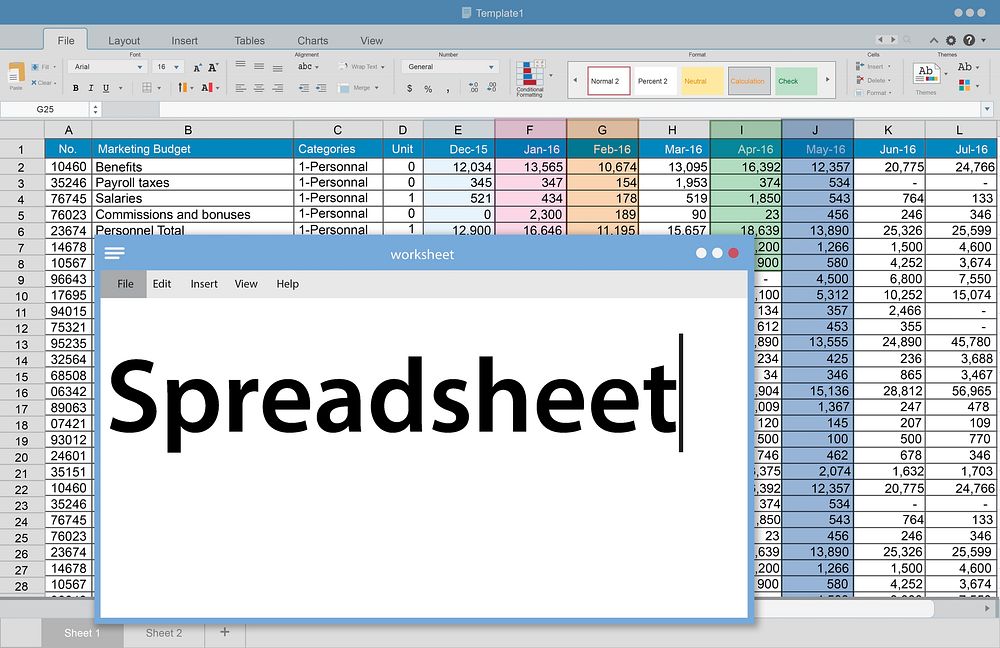 Spreadsheet Documents Data Analysis Worksheet | Free Photo - rawpixel