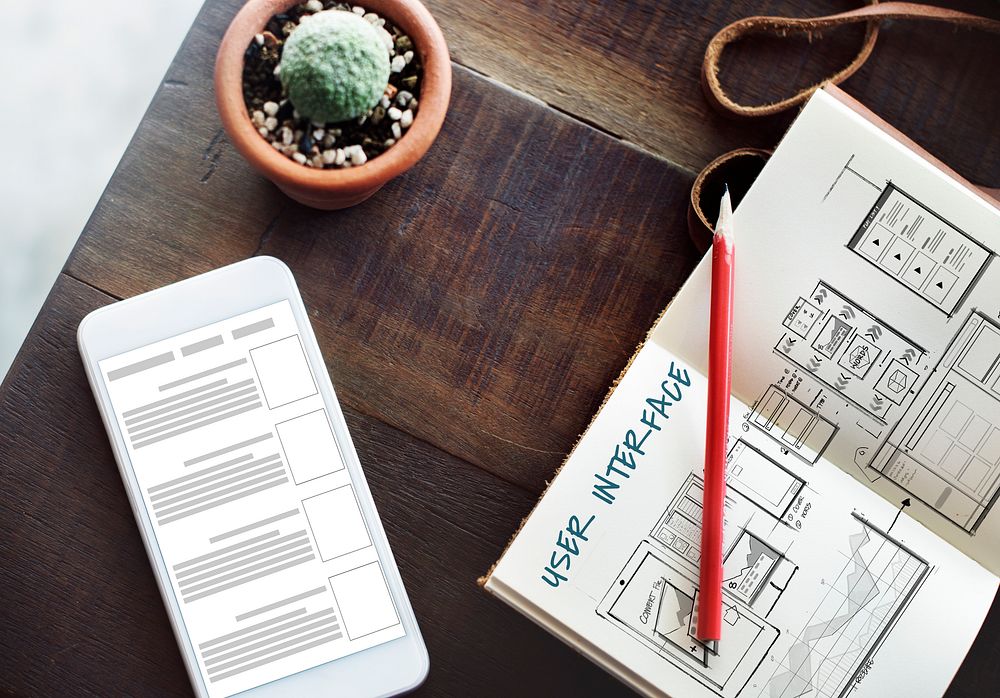 Web template layout draft sketch | Free Photo - rawpixel