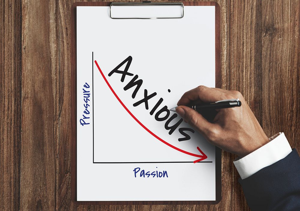 Anxiety graph on wooden table. | Free Photo - rawpixel