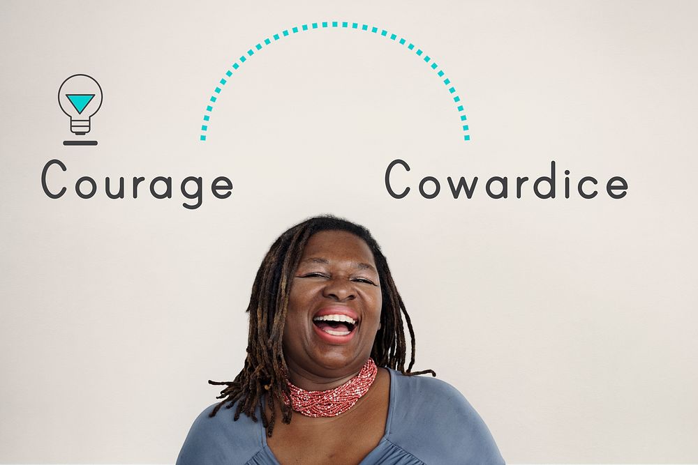 Antonym Opposite Courage Cowardice Impossible | Free Photo - rawpixel