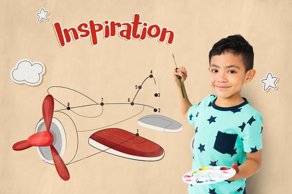 Children fun connect dots airplane | Free Photo - rawpixel