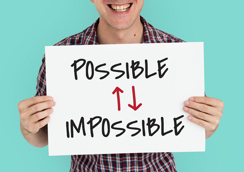 Motivational Choices Possible Impossible Text | Free Photo - rawpixel