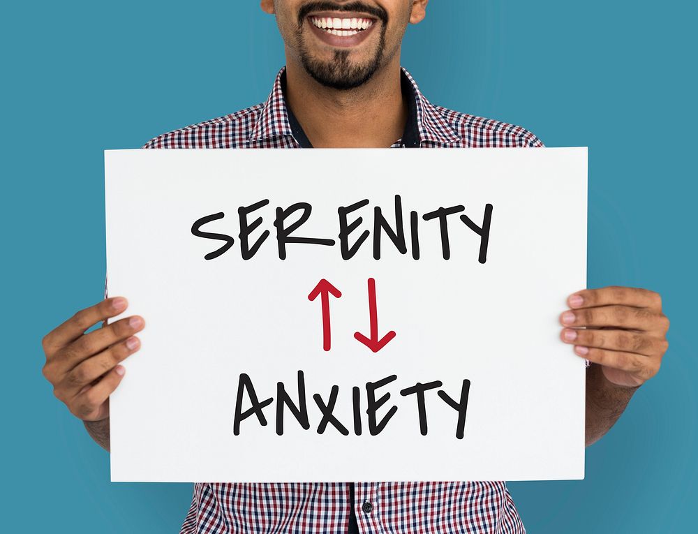 Emotional Antonyms Serenity Anxiety Illustration | Free Photo - rawpixel
