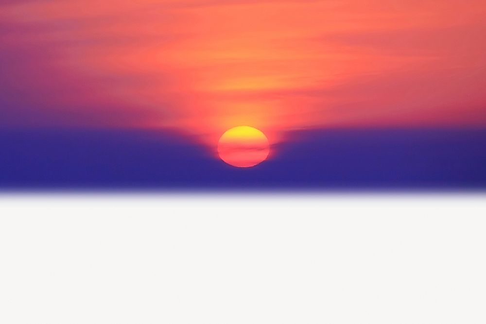 Aesthetic sunset sky border, nature | Free PSD - rawpixel