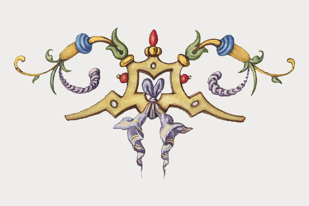 Vector Victorian emblem ornamental decorative | Premium Vector - rawpixel