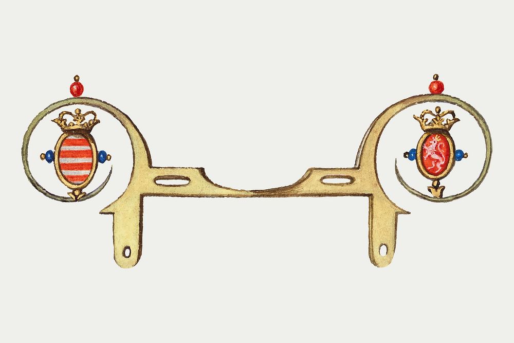 Vintage medieval ornamental element vector | Premium Vector - rawpixel