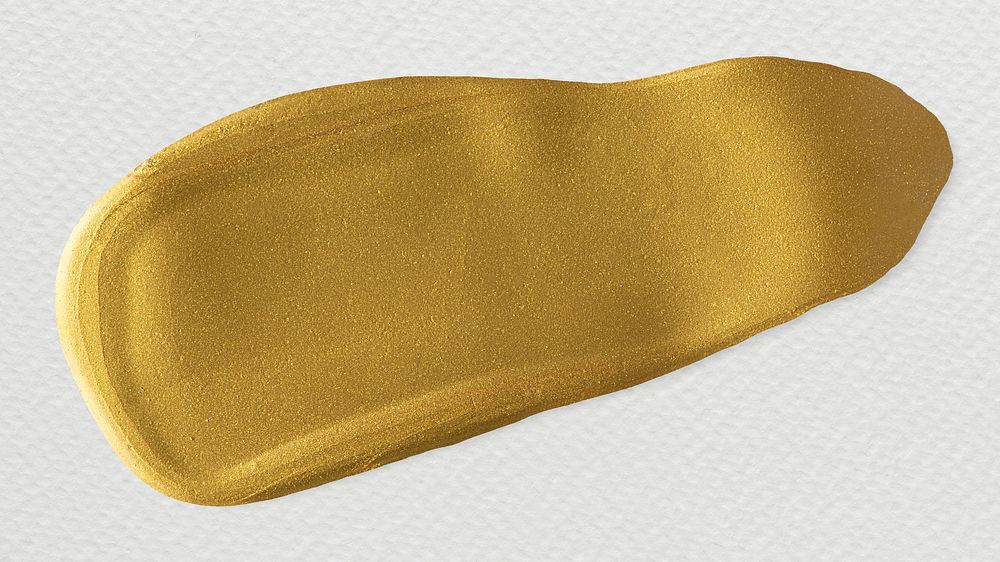 Metallic yellow paint stroke illustration | Premium PSD - rawpixel