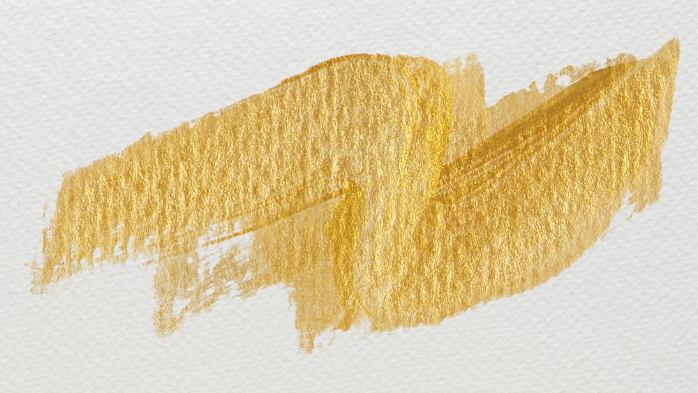 Metallic yellow paint stroke illustration | Premium PSD - rawpixel