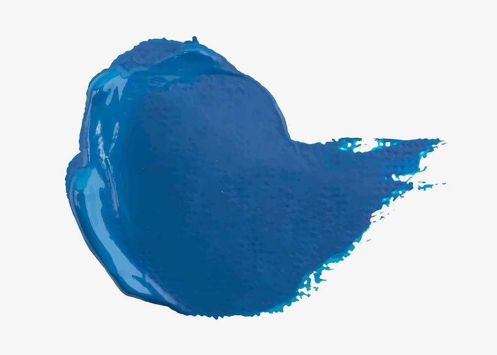 Blue paint smear textured vector | Free Vector - rawpixel