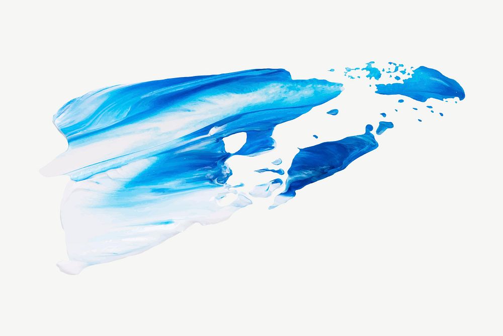 Blue paint smear textured vector | Premium Vector - rawpixel