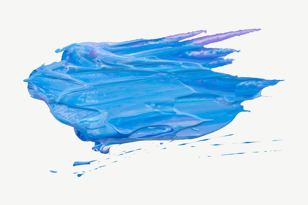 Blue paint smear textured vector | Premium Vector - rawpixel