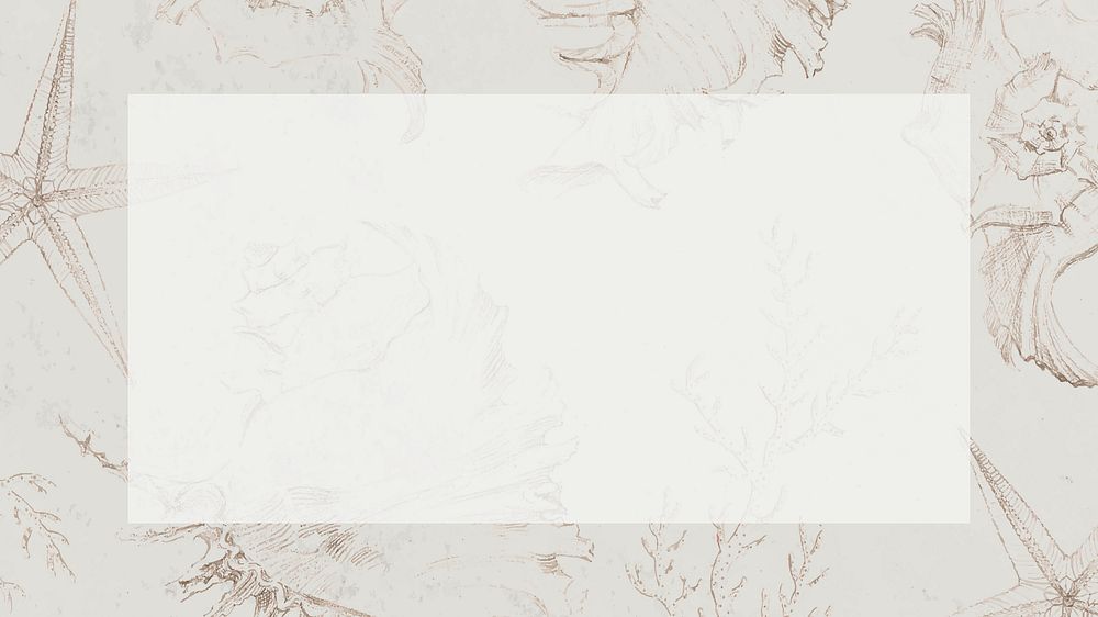 Blank rectangle coral frame design | Premium Vector - rawpixel