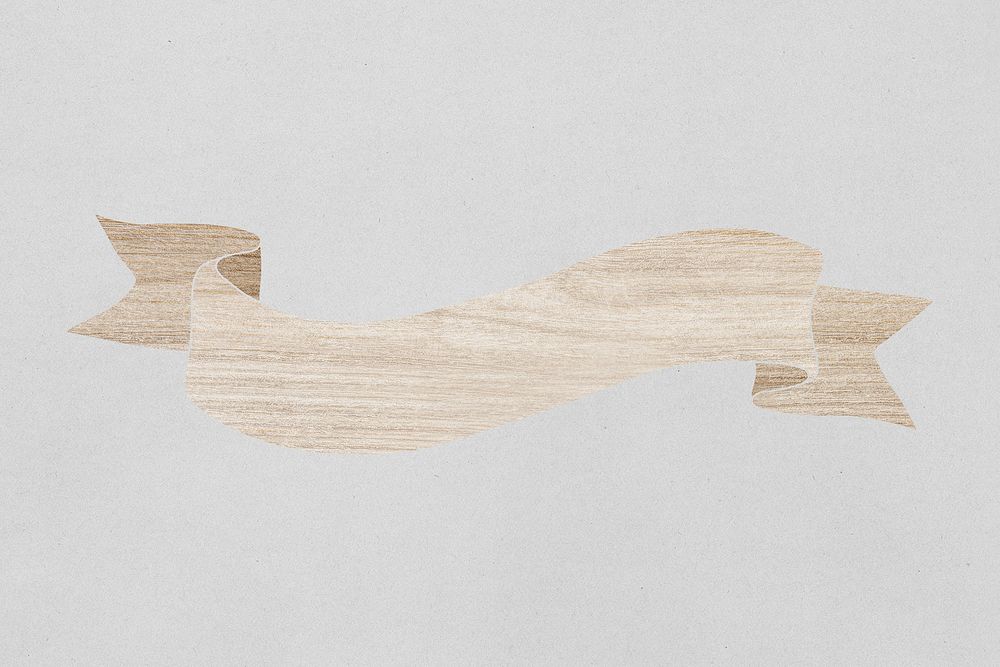 Birch wood textured ribbon banner | Premium PSD - rawpixel