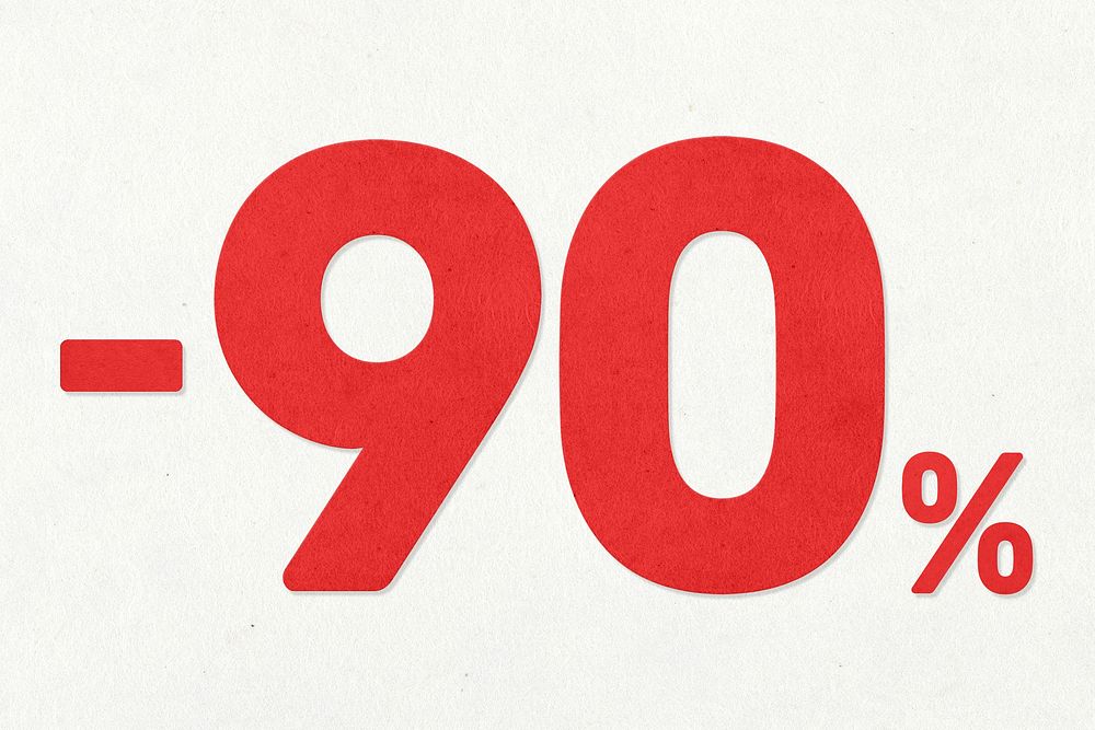 Sale 90 percent off sign | Premium PSD - rawpixel