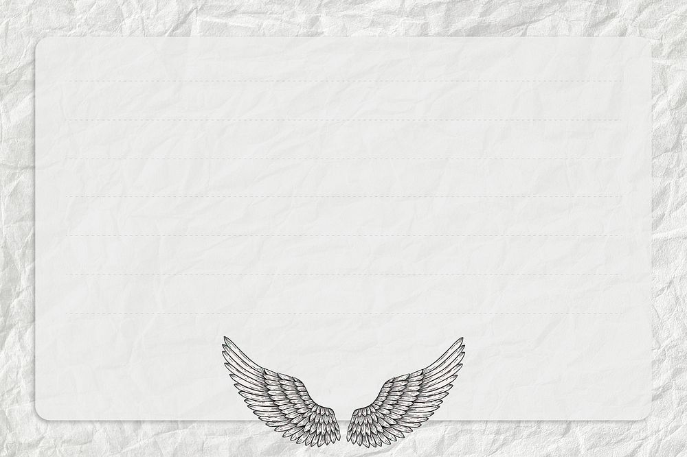 Hand drawn wings rectangle frame | Premium PSD - rawpixel