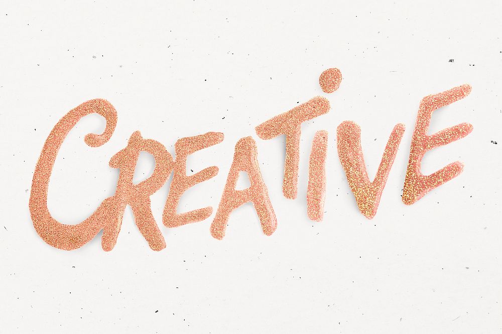 Sparkling glitter stylized Creative word | Free Photo - rawpixel