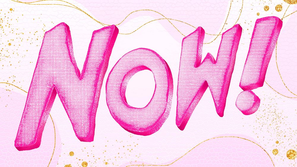 Acrylic paint now! handwritten typography | Free Photo - rawpixel