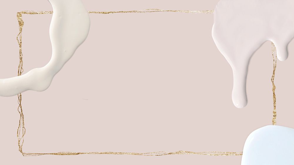 Gold frame psd pastel background | Premium PSD - rawpixel