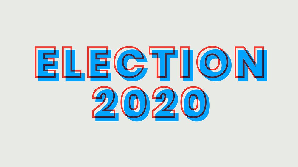 Election 2020 multiply font vector | Free Vector - rawpixel