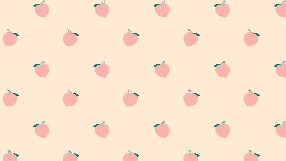 Peach fruit pattern pastel background | Premium Photo - rawpixel