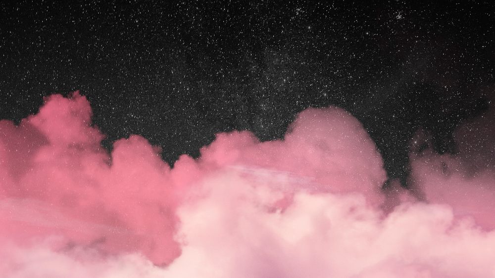 Galaxy background with pink clouds | Premium Photo - rawpixel