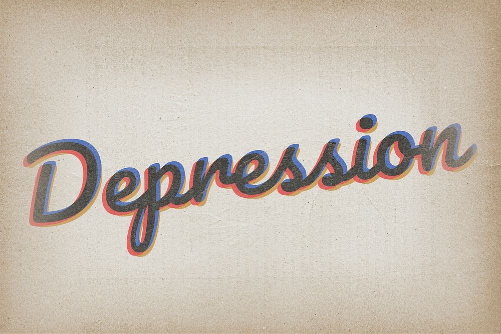 Depression typography in vintage font | Free Photo - rawpixel