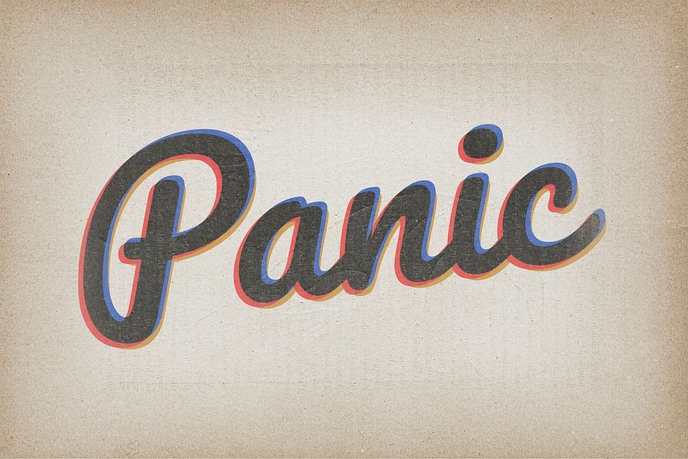 Panic text in vintage font | Free Photo - rawpixel