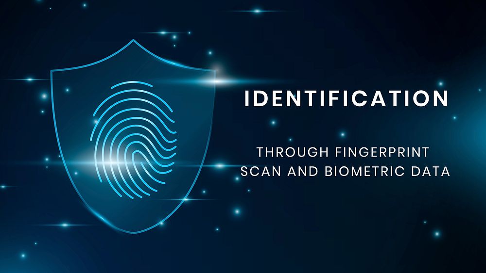 Biometrics identification technology template psd | Premium PSD ...