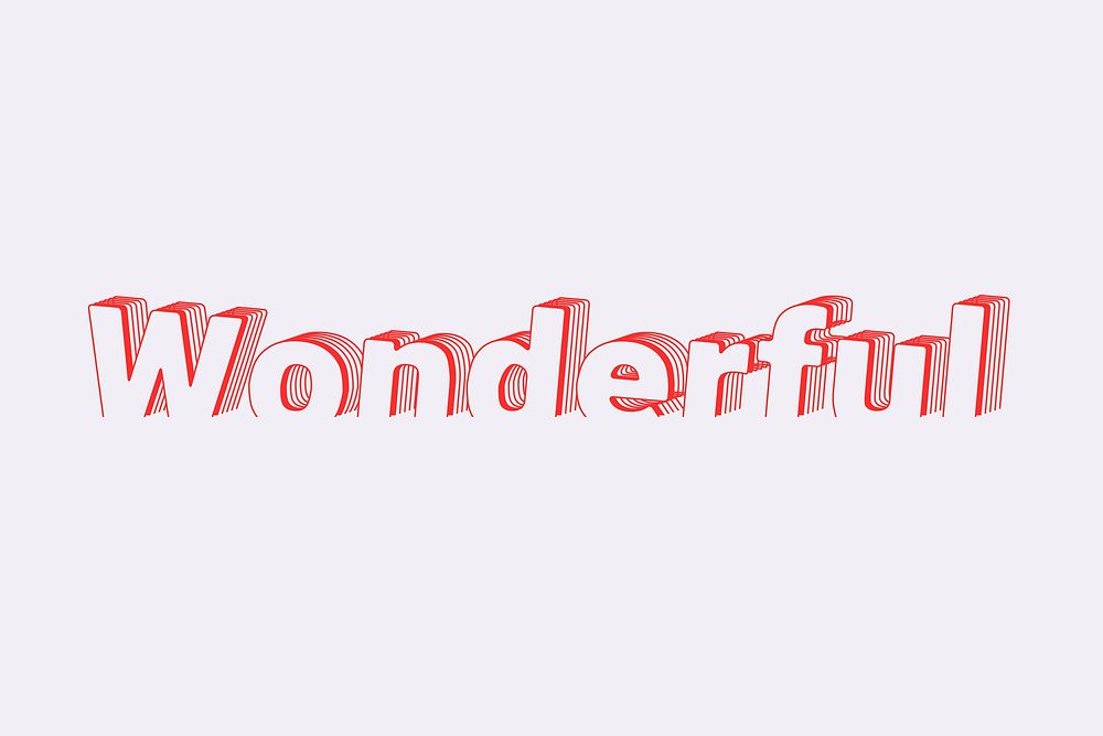 Wonderful word layered text style | Free Photo - rawpixel