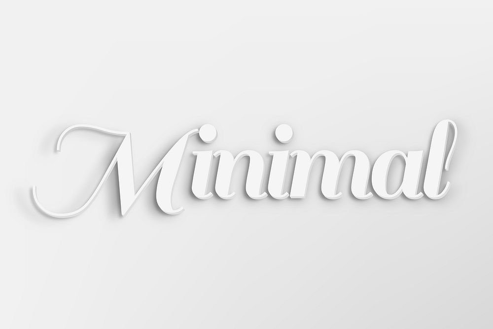 Minimal word white 3D text | Free Photo - rawpixel