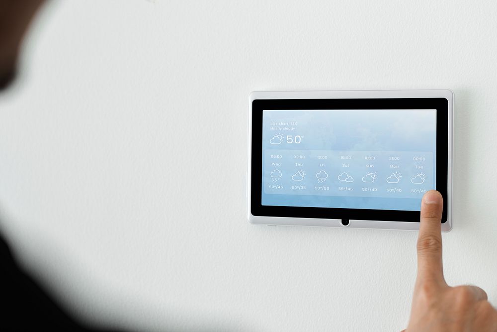 Finger pressing smart home automation | Premium Photo - rawpixel