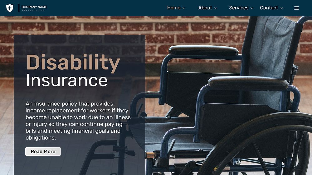 Disability insurance template vector editable | Premium Vector Template ...