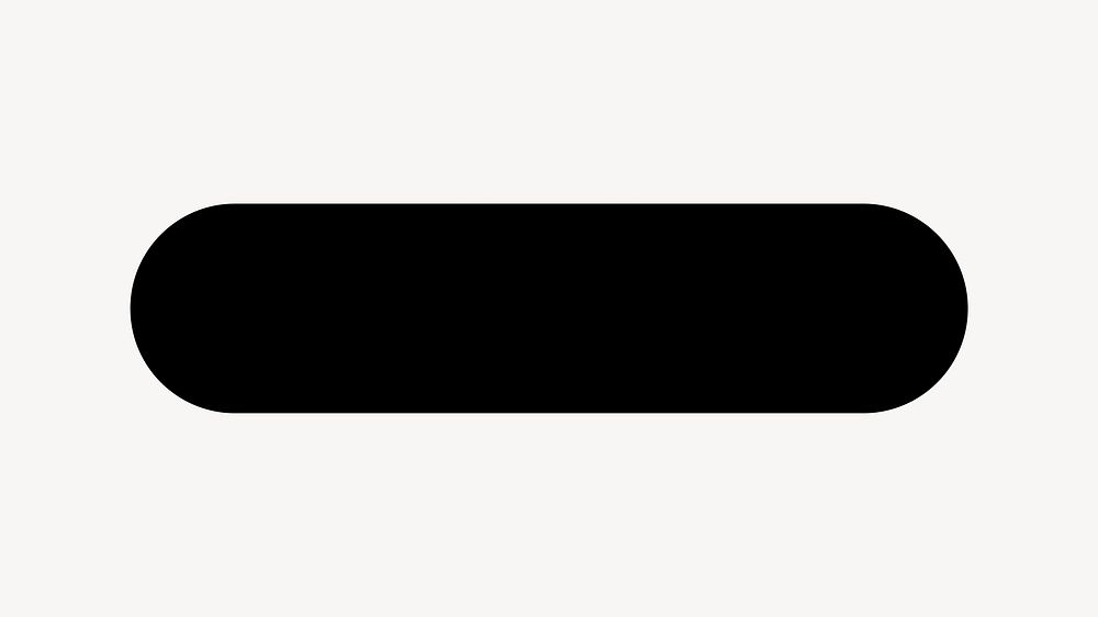 Black rounded rectangle, geometric shape | Premium Vector - rawpixel