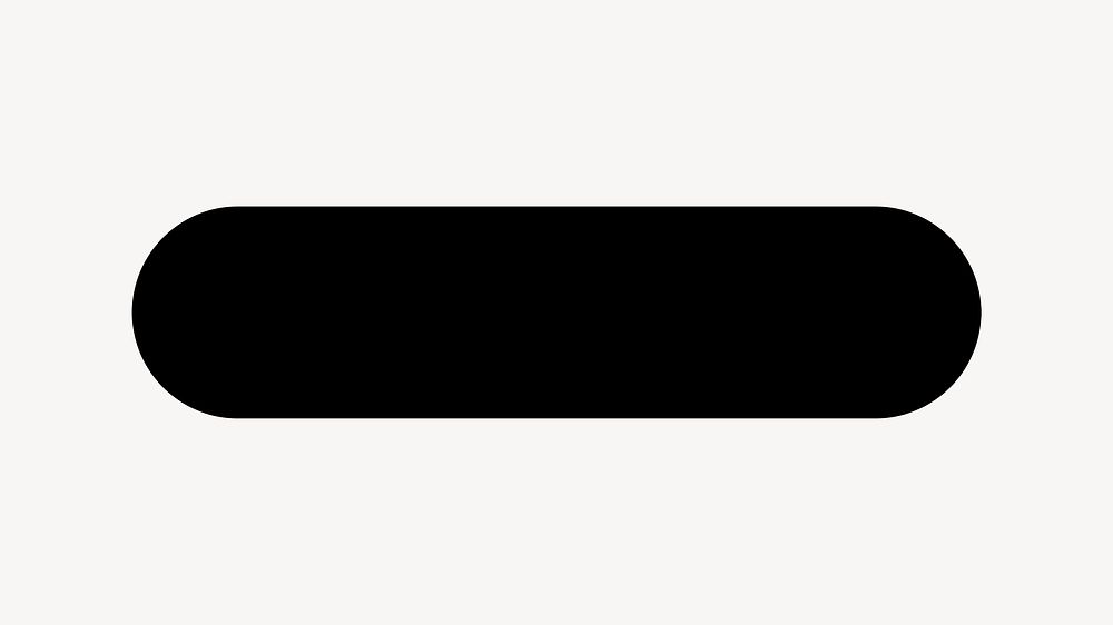 Black rounded rectangle, geometric shape | Premium PSD - rawpixel