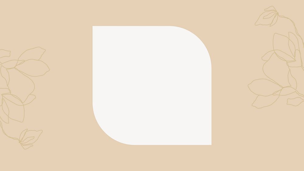 Blank frame, beige desktop wallpaper | Premium Vector - rawpixel
