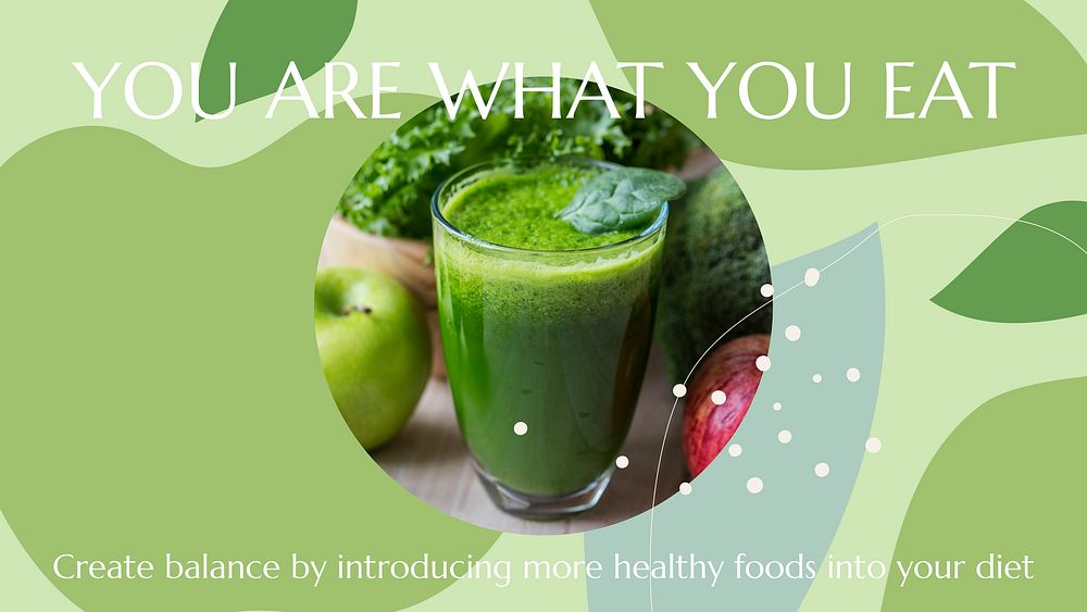 Healthy smoothie Powerpoint presentation template, | Premium Vector ...