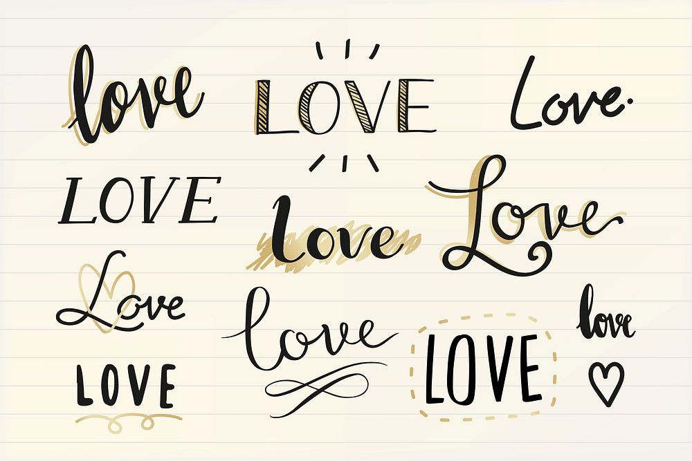 Love calligraphy psd Valentine’s day | Premium PSD - rawpixel