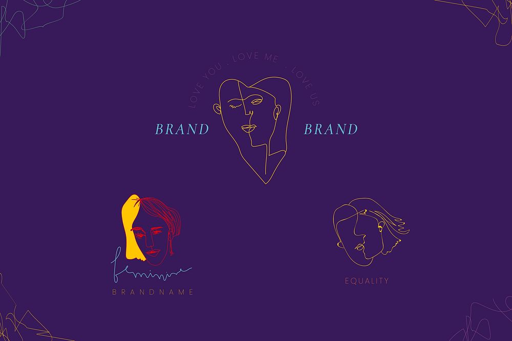 Feminine brand logo collection vector | Premium Vector - rawpixel