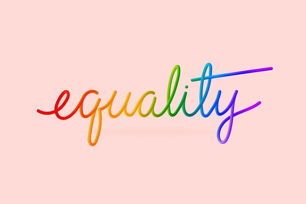 Handwritten Equality 3D word vector | Premium Vector - rawpixel