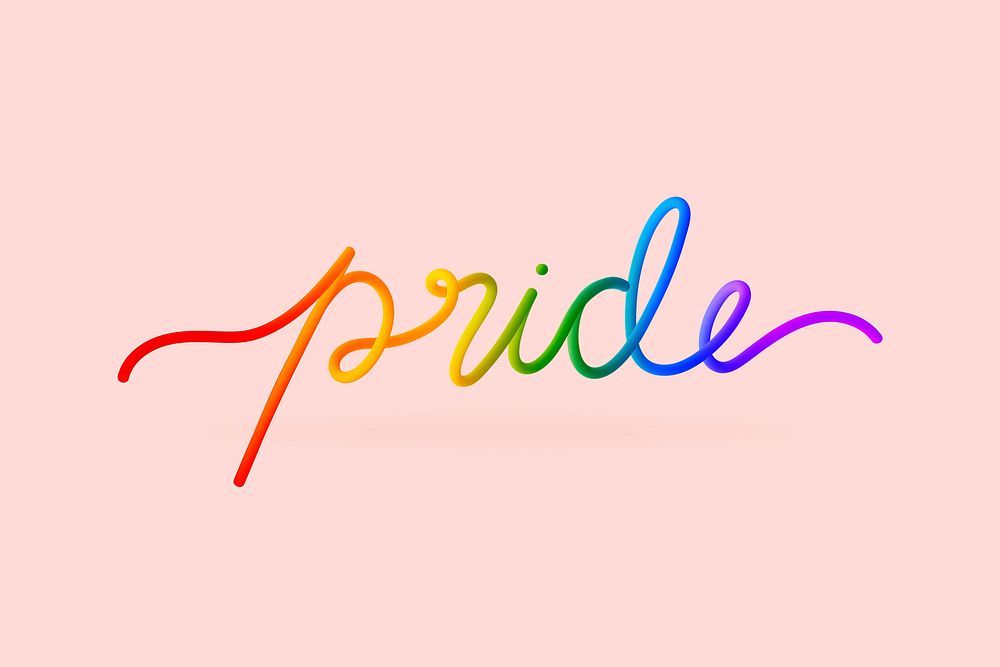 Handwritten Pride 3D word vector | Premium Vector - rawpixel
