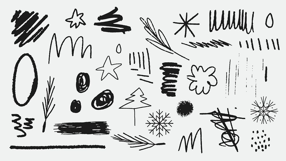 Christmas scribble pattern background vector | Premium Vector - rawpixel