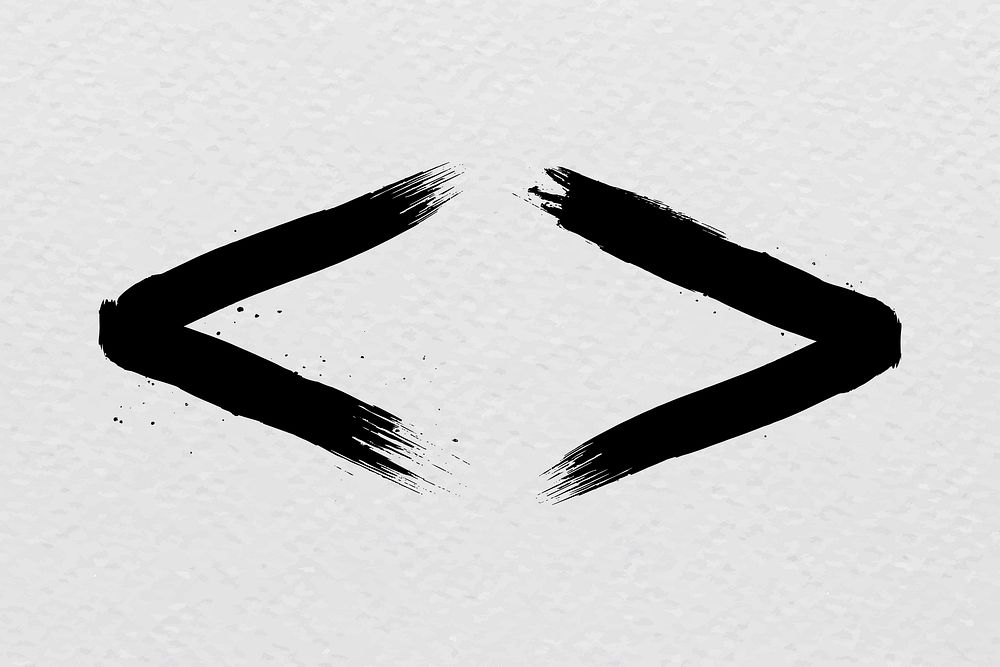 Angle brackets symbol grunge brush | Premium Vector - rawpixel