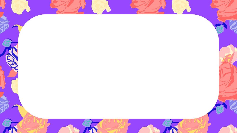 Spring floral rectangle frame vector | Premium Vector - rawpixel