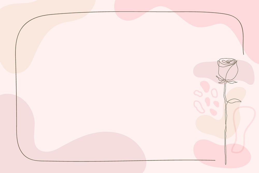 Pink flower frame background feminine | Premium Vector - rawpixel
